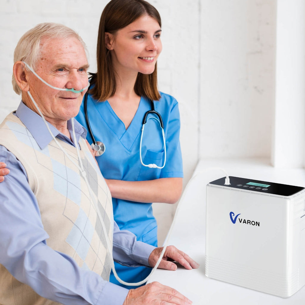 Varon 1-6 Liter/min Portable Oxygen Concentrator Continuous Flow NT-06 ...